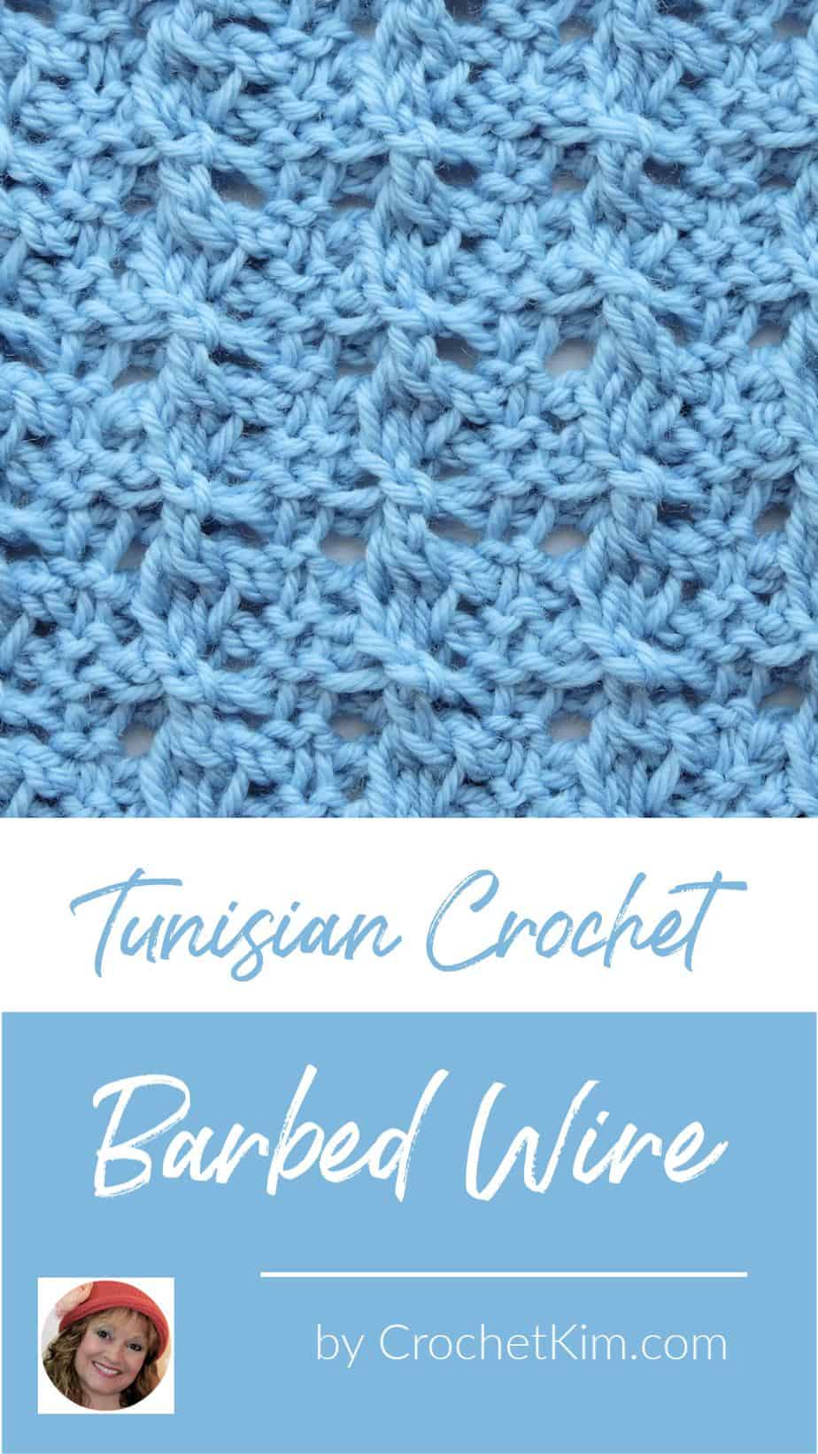 Tunisian Barbed Wire Crochet Stitch Tutorial - CrochetKim™