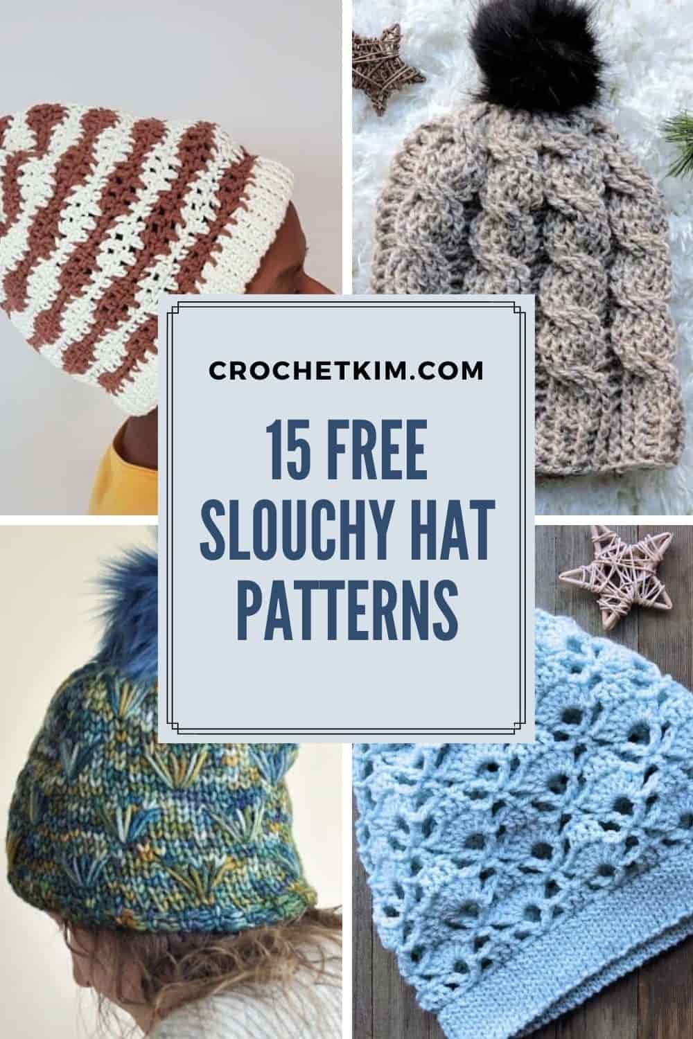 15 Free Crochet Slouchy Hat Patterns - CrochetKim™